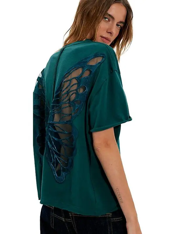 TRICIA FIX Butterfly Back T-shirt - Emerald