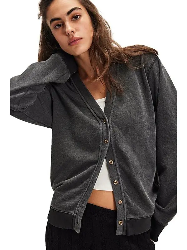 Free People Take It Easy Cardigan - Black