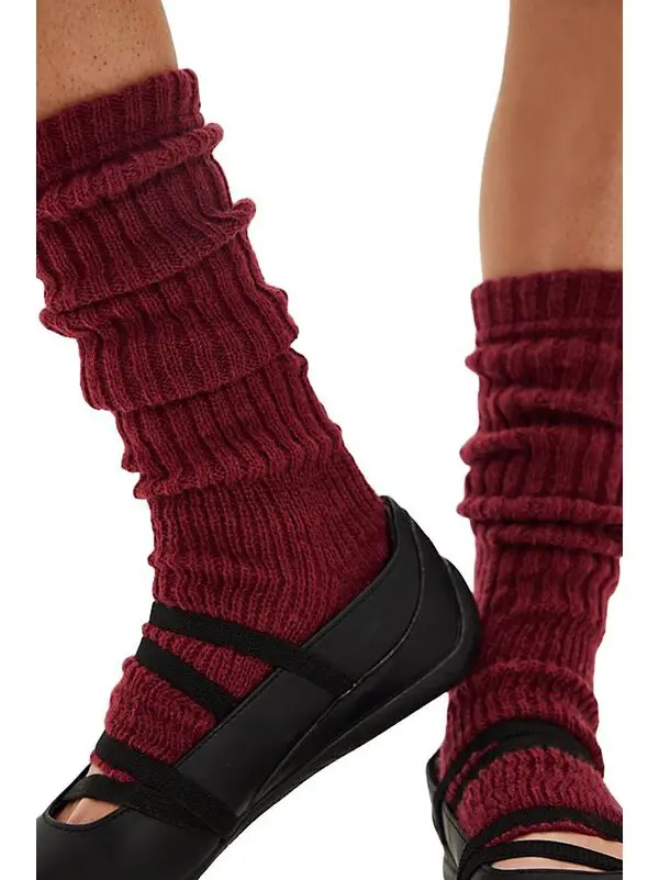 Free People Solid Everyday Legwarmers At - Red