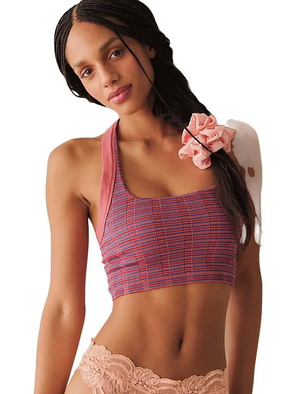 INTIMATELY Wide Awake Striped Halter Tank Top - Red