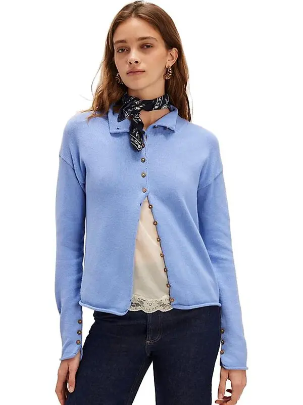 Free People Behind The Wheel" Cardigan - Fragrant Iris