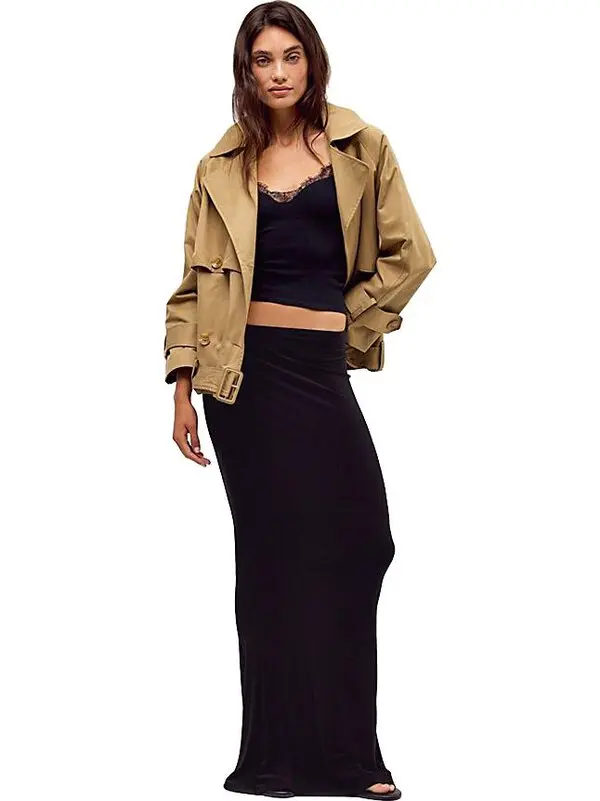 Norma Kamali Obie Long Skirt - Black