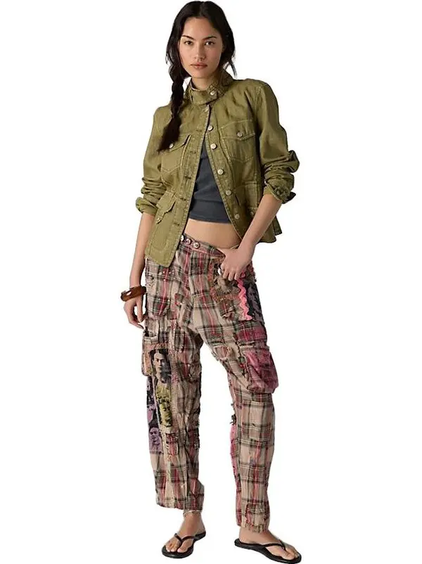 Free People Magnolia Pearl Frida Photobooths Tarlum Pants - Plaid