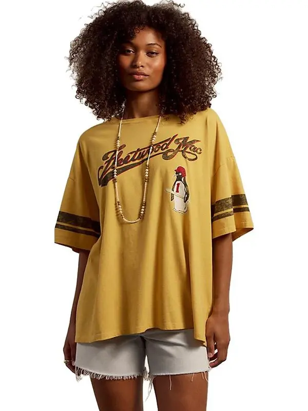 Daydreamer Fleetwood Mac Baseball Tee - Yellow