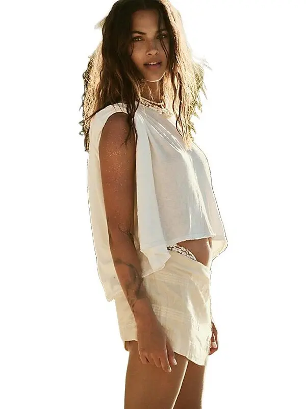 We The Free Cropped Oversized T-shirt - Ivory