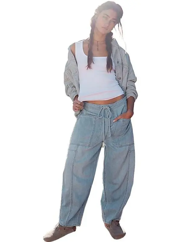 We The Free Silverton Pull-on Barrel Jeans - Flutter