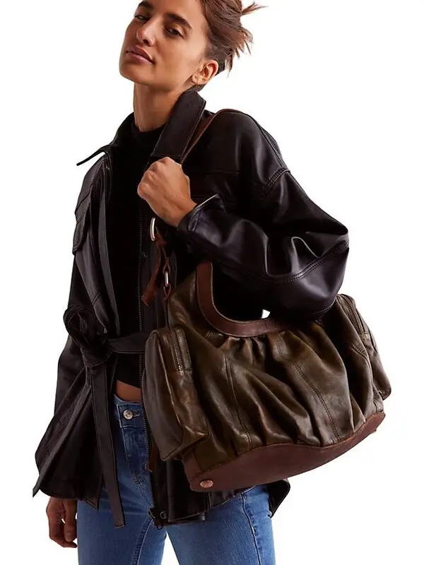 We The Free Hattie Hardware Shoulder Bag - Olive