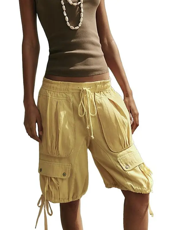 We The Free Sundown Parachute Shorts - Straw