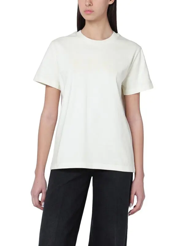 A.p.c. Cotton T-shirt With Crew Neck And Logo - Beige