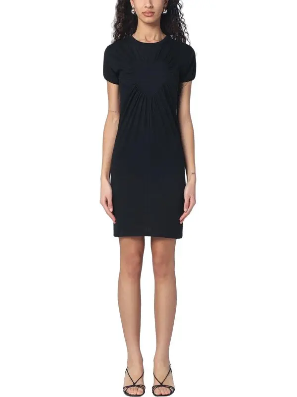 Coperni Mini Dress With Ruffled Heart Detail - Black