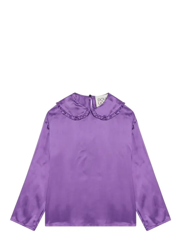 DOUUOD Viscose Satin Blouse - Orange