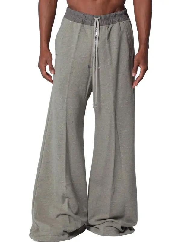 Rick Owens Geth Belas Wide-leg Cotton-blend Trousers - Grey