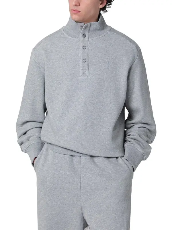 ENTIRE STUDIOS Cotton Buttoned Sweater - Grey
