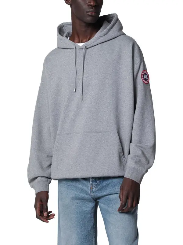 Canada Goose Cotton Hoodie With Logo Patch - Grey