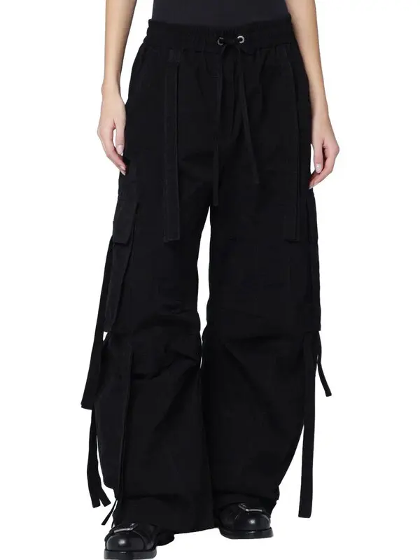 Dolce & Gabbana Waxed Cotton Cargo Trousers - Black