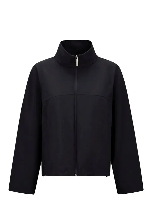 Herno High-neck Jacket In Wool-touch Fabric - Black