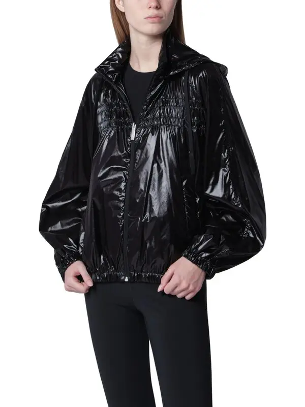 Herno Shiny Nylon Jacket With Removable Hood - Black