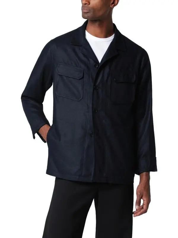 Tagliatore Silk Jacket - Blue