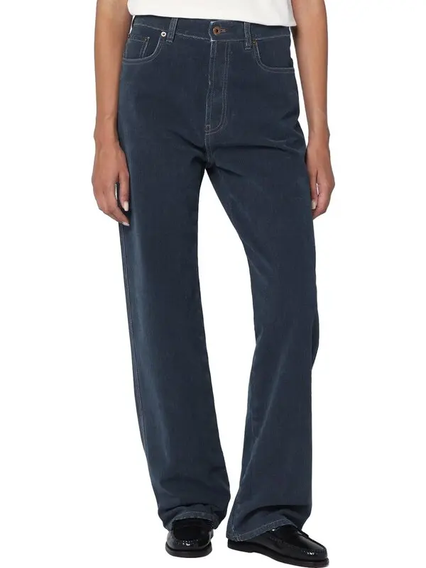 Miu Miu Blue Denim Pants - Multicolor