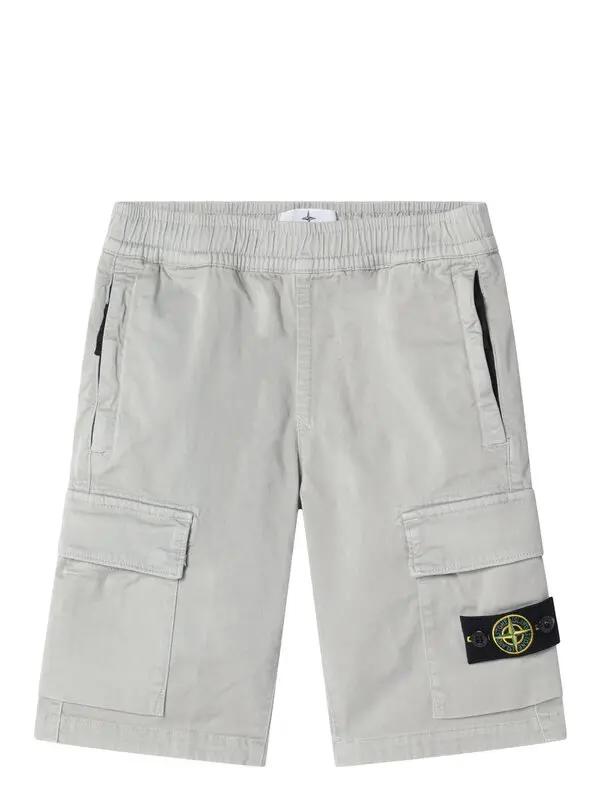 Stone Island Cotton Cargo Shorts - Grey