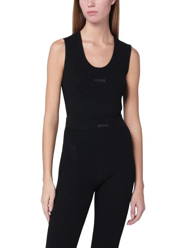 Fear Of God Stretch Waffle Tank Top - Black