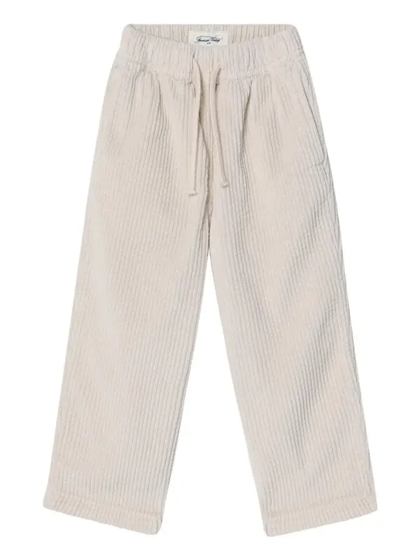 American Vintage Cru Ribbed Corduroy Trousers - Beige