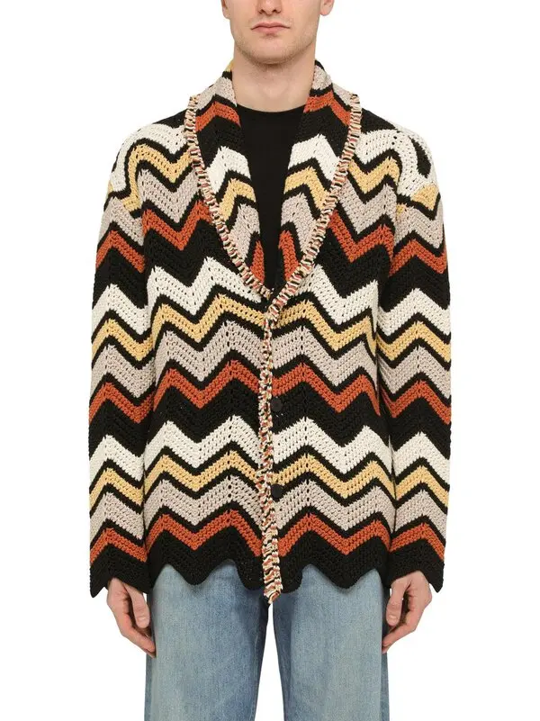 Alanui Zig-zag Crochet Cardigan - Multicolor