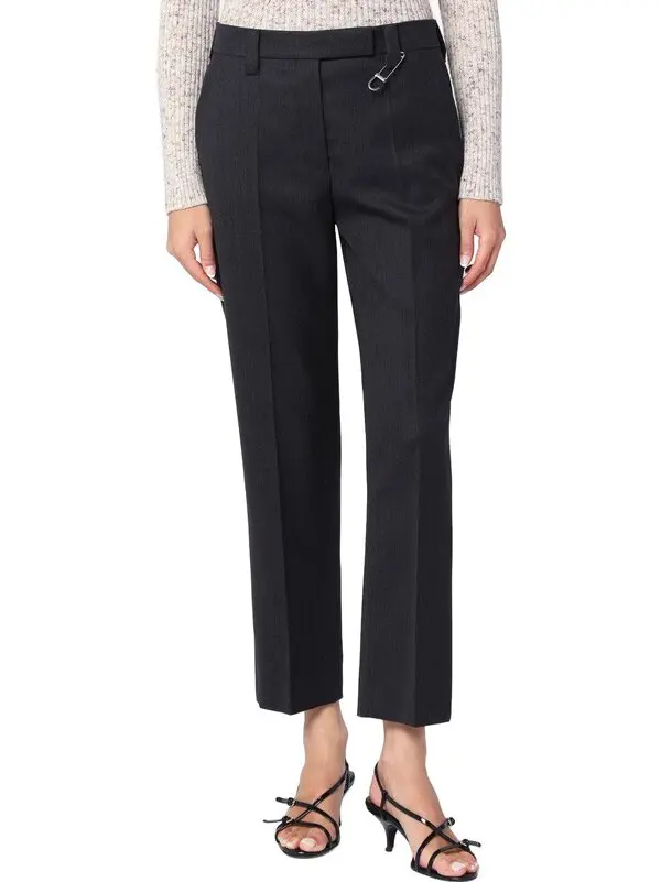 Prada Anthracite Wool Trousers - Grey