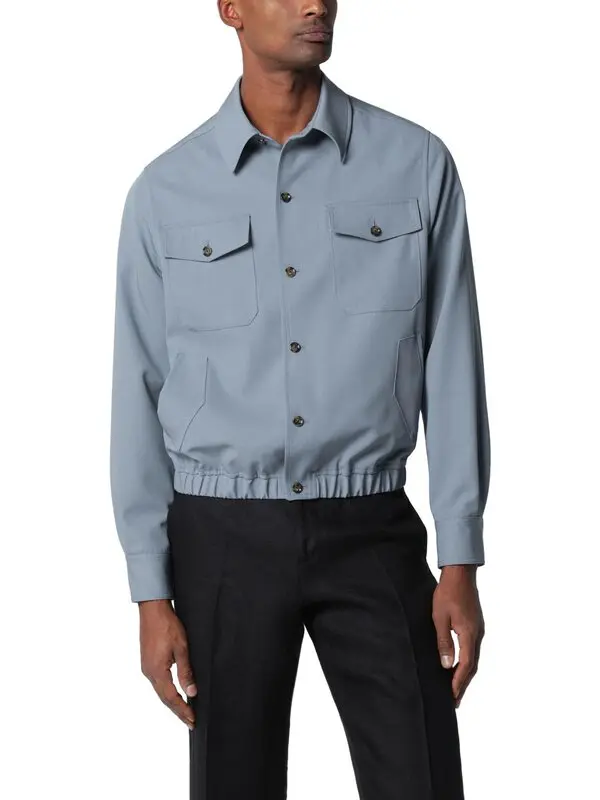 LARDINI Virgin Wool Shirt Jacket - Grey