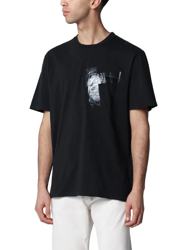 MAISON MARGIELA Taped Cotton Jersey T-shirt - Black