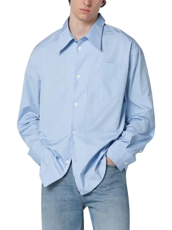 AMI Paris De Coeur Light Shirt - Blue