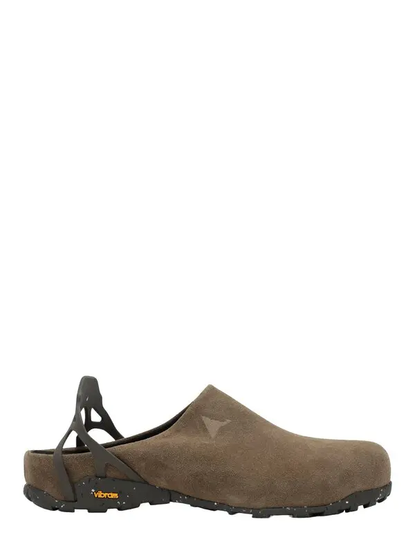 ROA Taupe Suede Fedaia Clogs - Beige