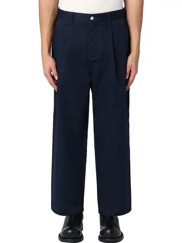 NEW AMSTERDAM SURF ASSOCIATION Navy Cotton Blend Trousers - Blue
