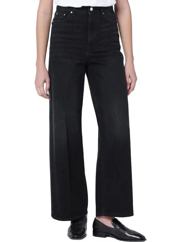 TOTEME Faded Effect Organic Cotton Jeans - Black