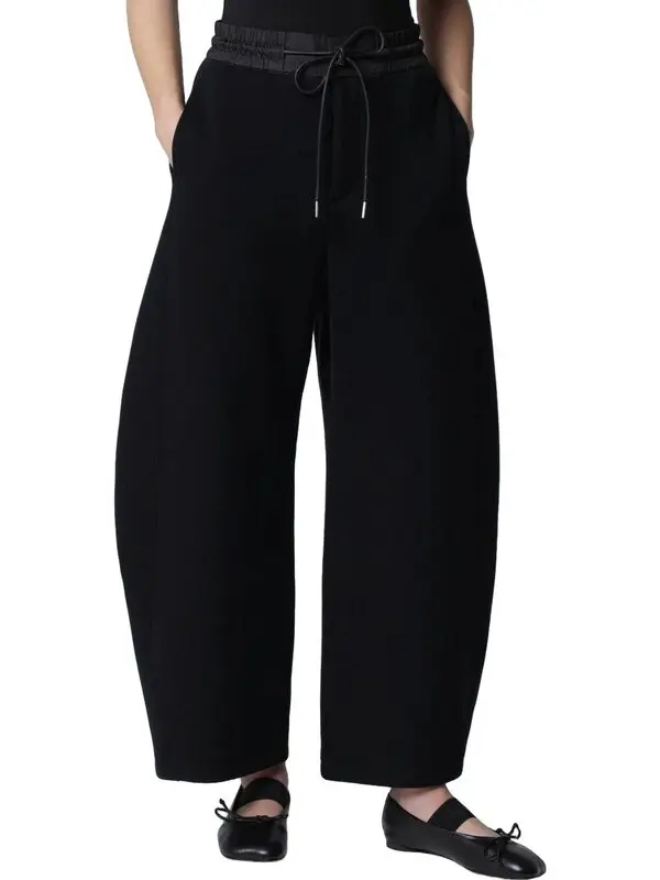 Sacai Cotton Blend Jogging Trousers - Black
