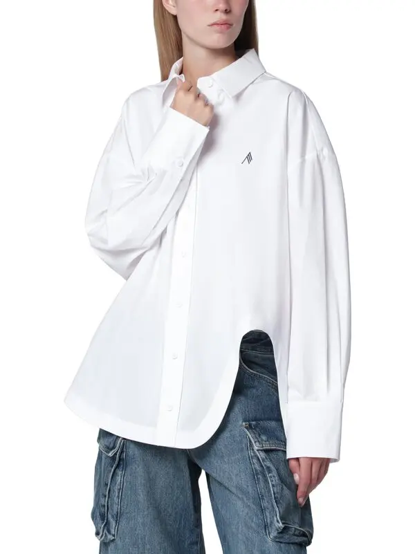 Attico Diana Cotton Shirt - White