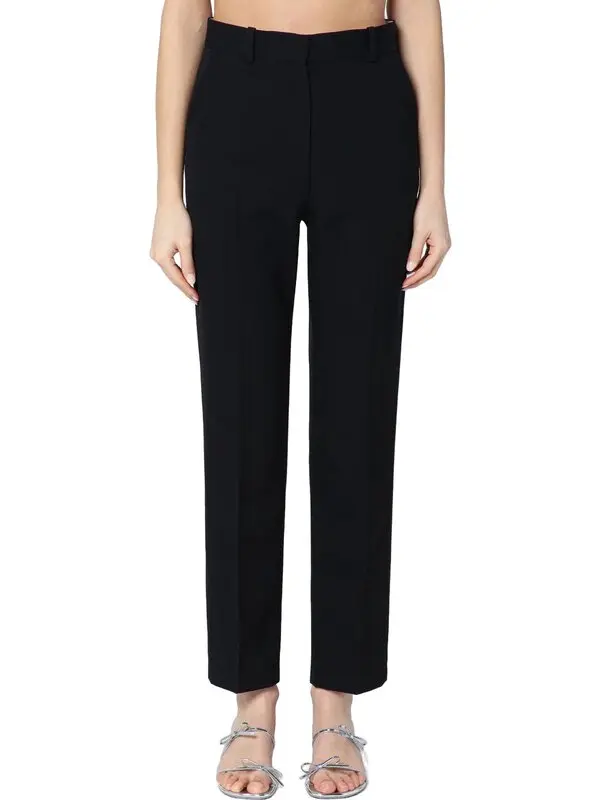 Jacquemus Cotton Blend Trousers - Black