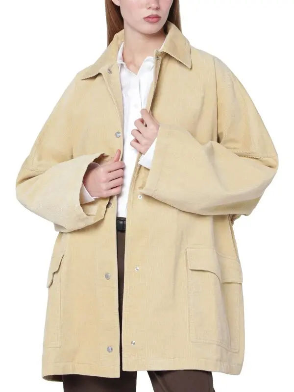 TOTEME Corduroy Overshirt Jacket - Beige