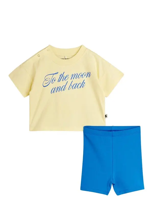 MINI RODINI Two-piece "to The Moon And Back" Set - Yellow