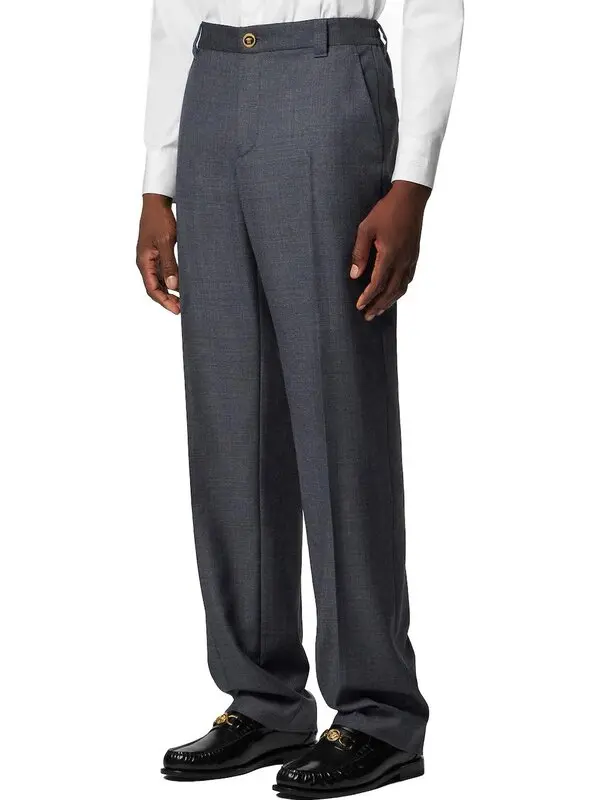 Versace Anthracite Wool Jogger Trousers - Grey
