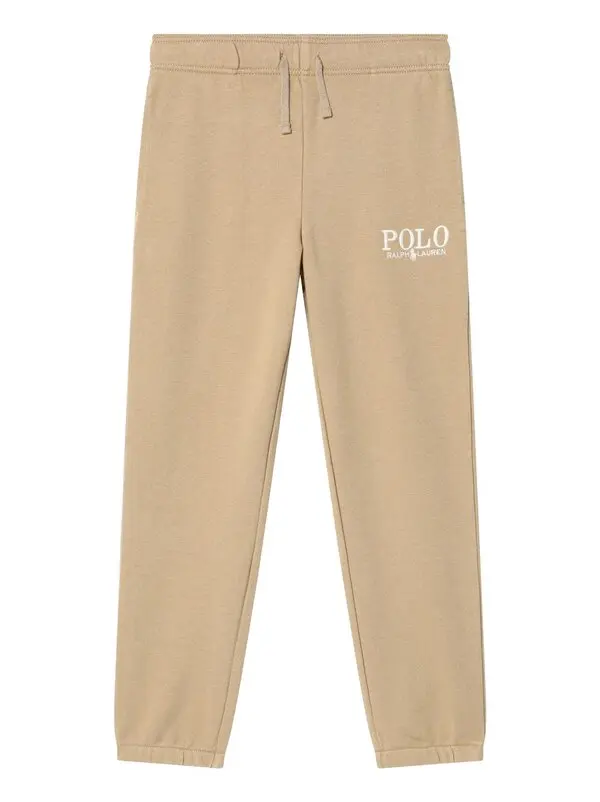 Polo Ralph Lauren Cotton Jogging Trousers With Embroidered Logo - Beige