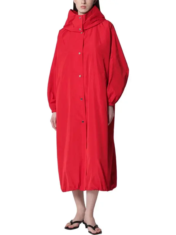 RÓHE Oversize Coat In Silk-blend Fabric - Red
