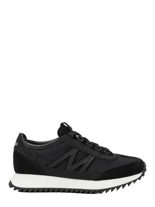 Moncler Pacey2 Suede And Nubuck Sneakers - Black
