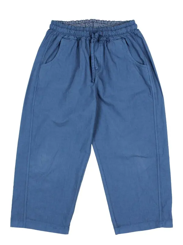 BÚHO Navy Cotton Poplin Trousers - Blue