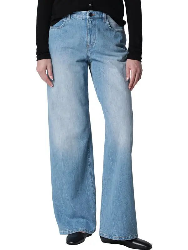 THE ROW Eglitta Cotton Denim Jeans - Blue