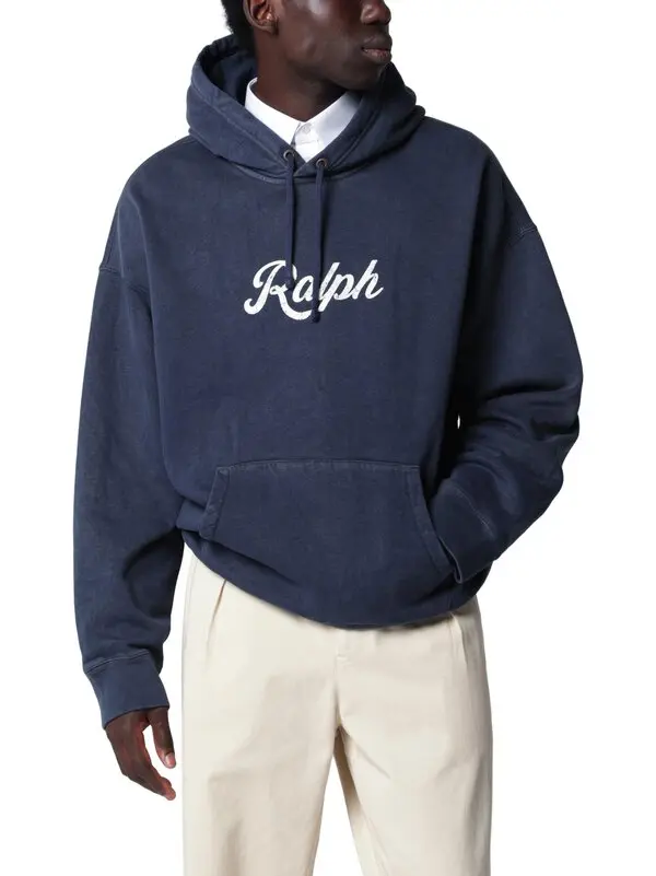 Polo Ralph Lauren Relaxed-fit Logo Print Hoodie - Blue