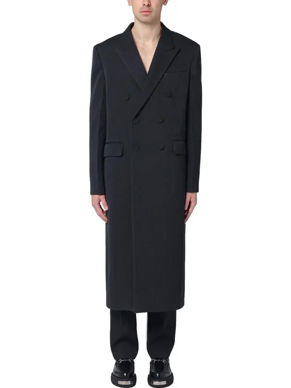 Gucci Double-breasted Wool Coat - Grey