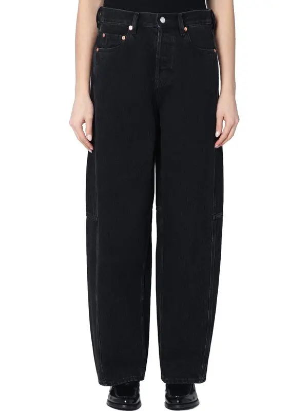 Gucci Wide-leg Jeans In Cotton Denim - Black