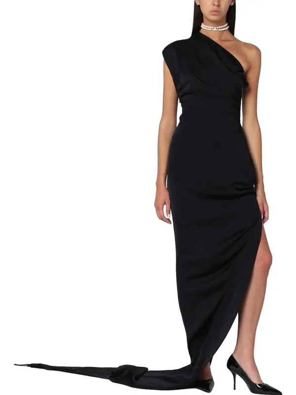VIVIENNE WESTWOOD Long One-shoulder Dress - Black