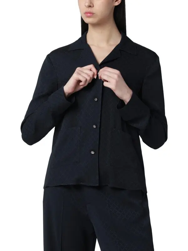 Gucci Jacquard Silk-blend Shirt - Blue